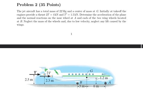 Solved Problem 2 35 ﻿pointsthe Jet Aircraft Has A Total