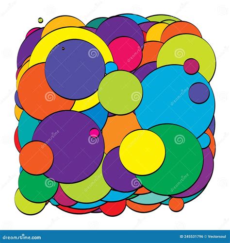 Abstract Overlapping Circles Pattern Vector Illustraiton Stock Vector Illustration Of