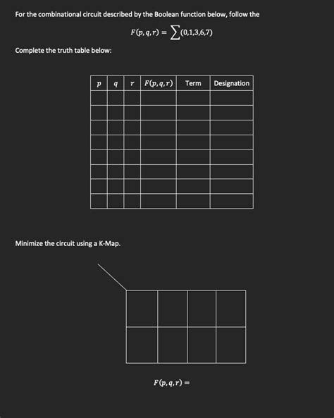 Get Answer For The Combinational Circuit Described By The Boolean