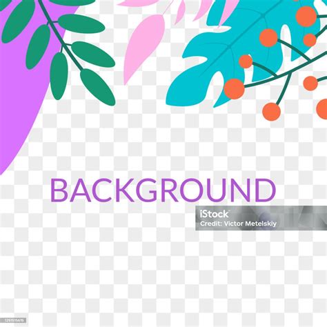 소셜 미디어는 나뭇잎이나 식물과 프레임 배경을 게시합니다 꽃 배경 봄과 여름 표지 포스터 배너 카드 또는 전단지 템플릿 벡터 그림입니다 0명에 대한 스톡 벡터 아트 및 기타