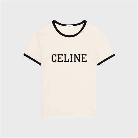 เสอยดลาย Celine คอตตอนเจอรซย สเดอรตไวท สดำ CELINE