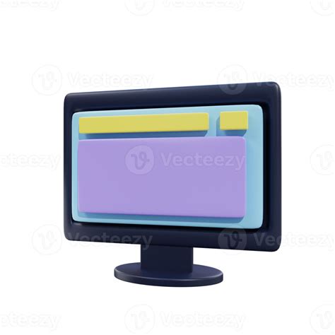 3d Rendering Monitor Illustration Object 19979282 Png