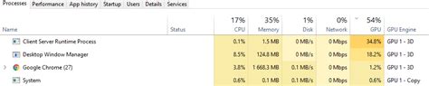 Client Server Runtime Process And Desktop Window Manager Consumes My
