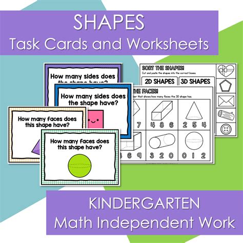 Shapes Task Cards And Worksheets Clever School Teacher