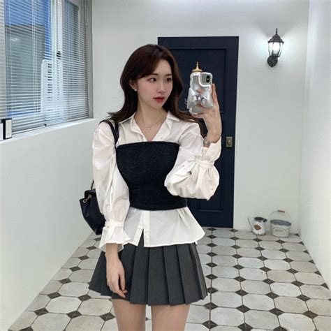 [ 최저가დ 쫀쫀 흘러내림x] 앵두 레이어드 탑 니트 크롭 스판 나시 에이블리