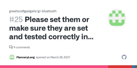 Please Set Them Or Make Sure They Are Set And Tested Correctly In The