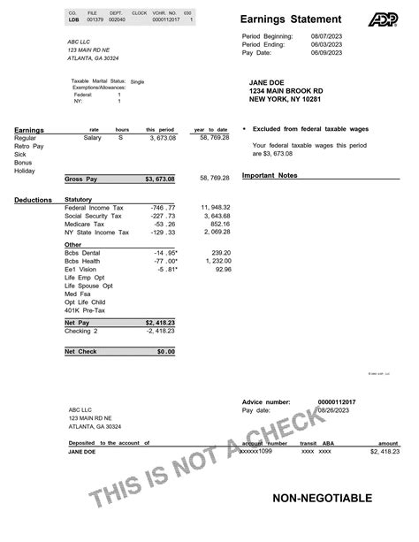 Best Customizable Instant Download Checkstub Template Editable Professional And Easy To