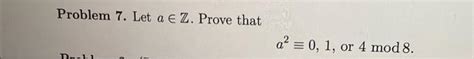 Solved Problem 7 Let AZ Prove That A20 1 Chegg Com