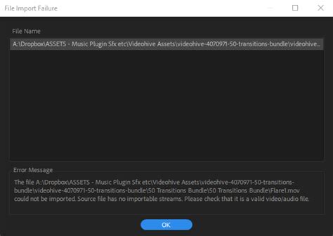 Solved The File Has No Audio Or Video Streams While Imp Adobe Product Community