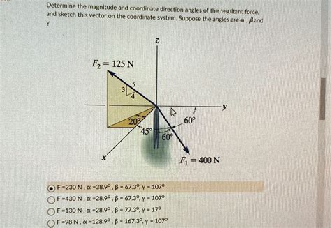 Determine The Magnitude And Coordinate Direction Angles Of The