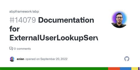 documentation for externaluserlookupservice · issue 14079