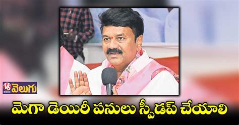 మెగా డెయిరీ పనులు స్పీడప్ చేయాలి మంత్రి తలసాని