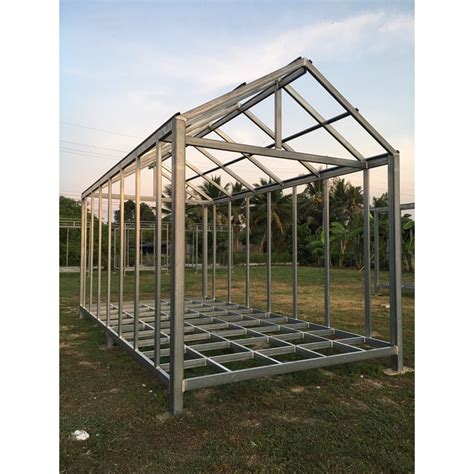 โครงสร้างเหล็ก บ้านน็อคดาวน์ 3x6 เมตร ทรงจั่ว นอร์ดิก สไตล์ ประยุกต์ Shopee Thailand