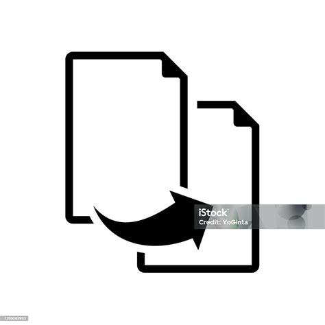 Duplicate Document File Icon Overwrite Replacement Symbol Stock