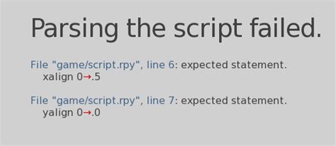 How Do I Fix The Expected Statement Error Rrenpy