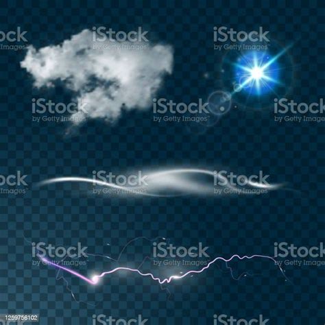 투명 한 어두운 배경 벡터 그림에 격리 된 날씨 사실적인 아이콘 설정 0명에 대한 스톡 벡터 아트 및 기타 이미지 0명 3차원 형태 가을 Istock