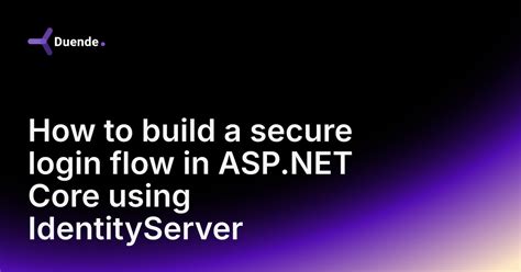 asp core authentication with identityserver duende