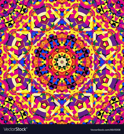 Bright Circular Kaleidoscope Pattern Royalty Free Vector