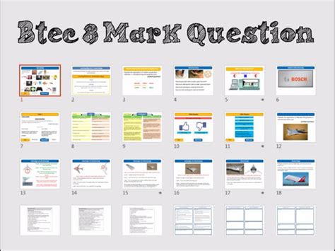 Btec Engineering Unit 1 Exam Revision 8 Mark Questions Teaching Resources