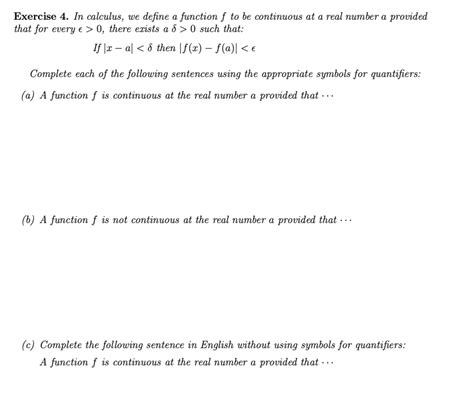 solved exercise 4 in calculus we define a function f to be