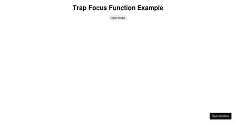 Trap Focus Codesandbox