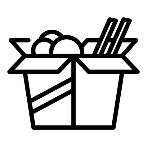 Asian Food Box Icon Outline Style 15902033 Vector Art At Vecteezy
