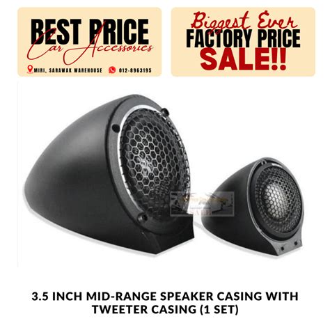 3 5 Inch Mid Range Speaker Casing With Tweeter Casing 1 Set Shopee Malaysia