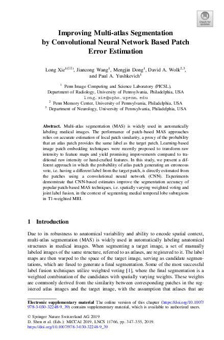 Pdf Enhancing Multi Atlas Segmentation With Cnns