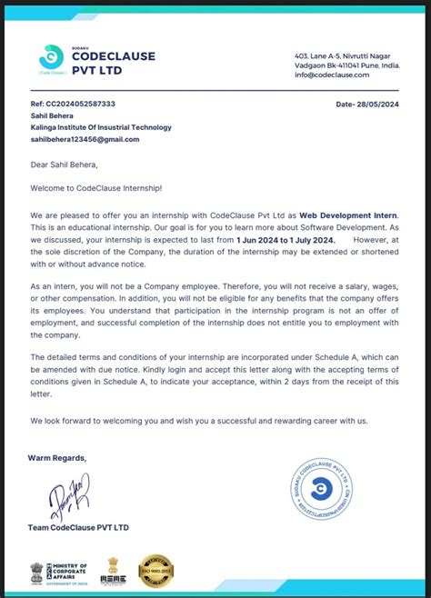 Sahil Behera On Linkedin Webdevelopment Internship Codeclause
