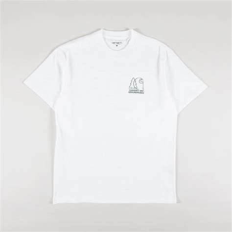 Carhartt Wip Mens Groundworks Graphic T Shirt Tee White