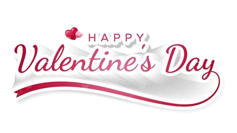 마음으로 3d 해피 발렌타인 데이 타이포그래피 텍스트 벡터 행복한 발렌타인 데이 발렌타인 데이 애인 Png 일러스트 및