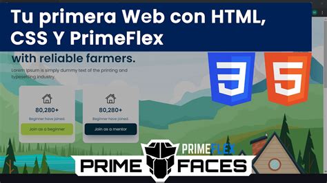 Creando Una Página Web Con Html Css Y Prime Flex Youtube