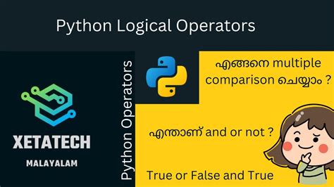 Python Basics In Malayalam Part 6 Operators Logical Youtube