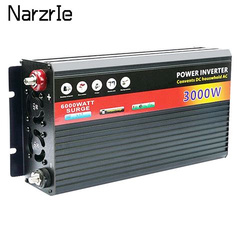 휴대용 차량용 파워 뱅크 전압 변환기 태양광 인버터 Dc 12v Ac 220v 3000w 2000w 1000w Aliexpress