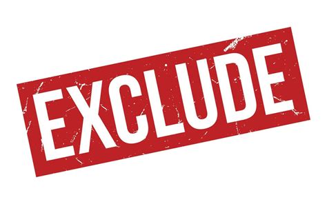 Red Exclude Rubber Stamp Seal Vector 24489879 Vector Art At Vecteezy