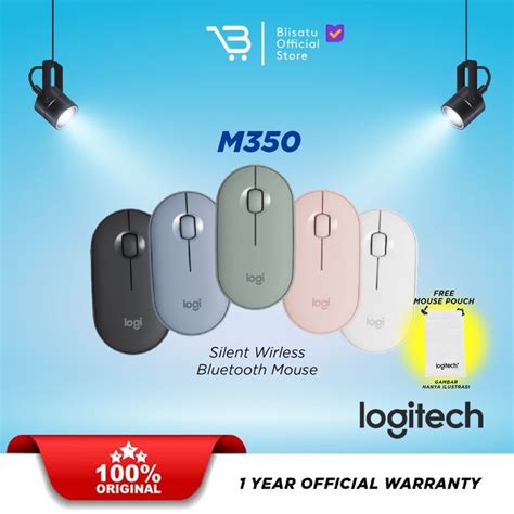 Jual Logitech M350 Pebble Wireless Bluetooth Mouse Shopee Indonesia