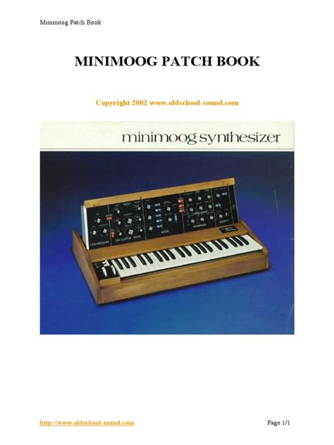 Minimoog Patch Book Pdf Pdf