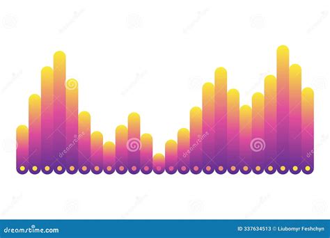 Color Sound Wave Audio Digital Equalizer Technology Musical Pulse Vector Illustration Voice