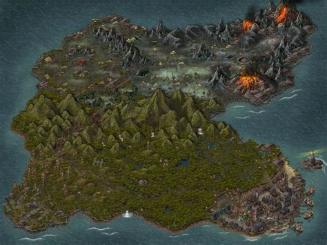 Region Map Detailed Jungle Island For A Campaign Commission R