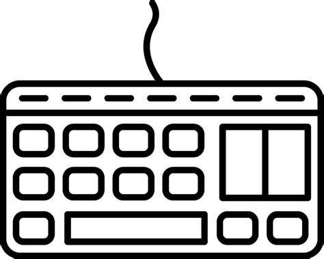 Keyboard Line Icon 36613512 Vector Art At Vecteezy