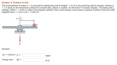 solved the small particle of mass m 3 5 kg and its