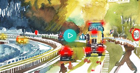 I Animated My France Autoroute A75 Watercolor Album On Imgur
