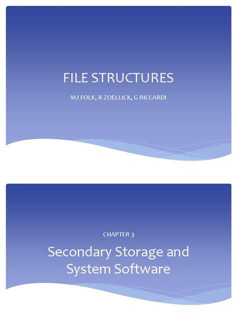 Chapter 3 Secondary Storage And System Software Pdf Disk Storage Computer Data Storage