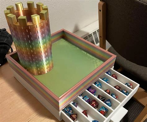 3d Printed Dice Tower 12 Steps With Pictures Instructables