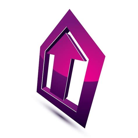 Premium Vector 3d Abstract Symbol With An Arrow Business Development And Success Concept