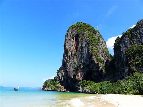 Krabi Pláž Railay Beach Thajsko Krásné Pláže