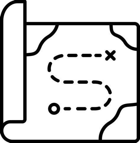 Treasure Map Icon Style Vector Art At Vecteezy