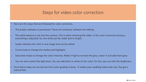PPT The Role Of Color Correction In Perfecting Wedding Videos PowerPoint Presentation ID