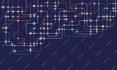Premium Vector Circuit Connect Lines And Dots Network Technology And Connection Concept