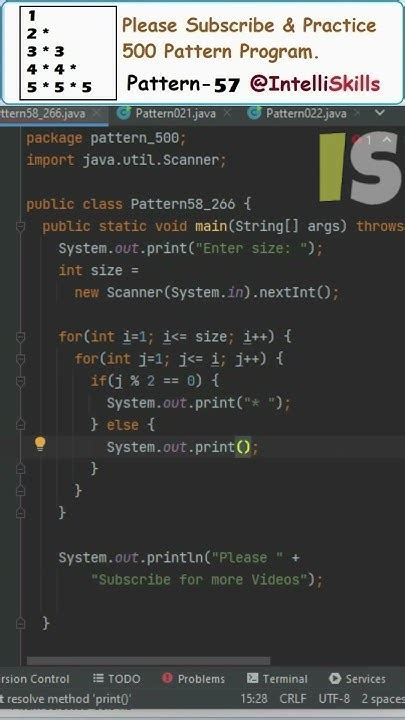 Java Pattern 58 500 Java Pattern Programs Shorts Java Coding Programming Youtube